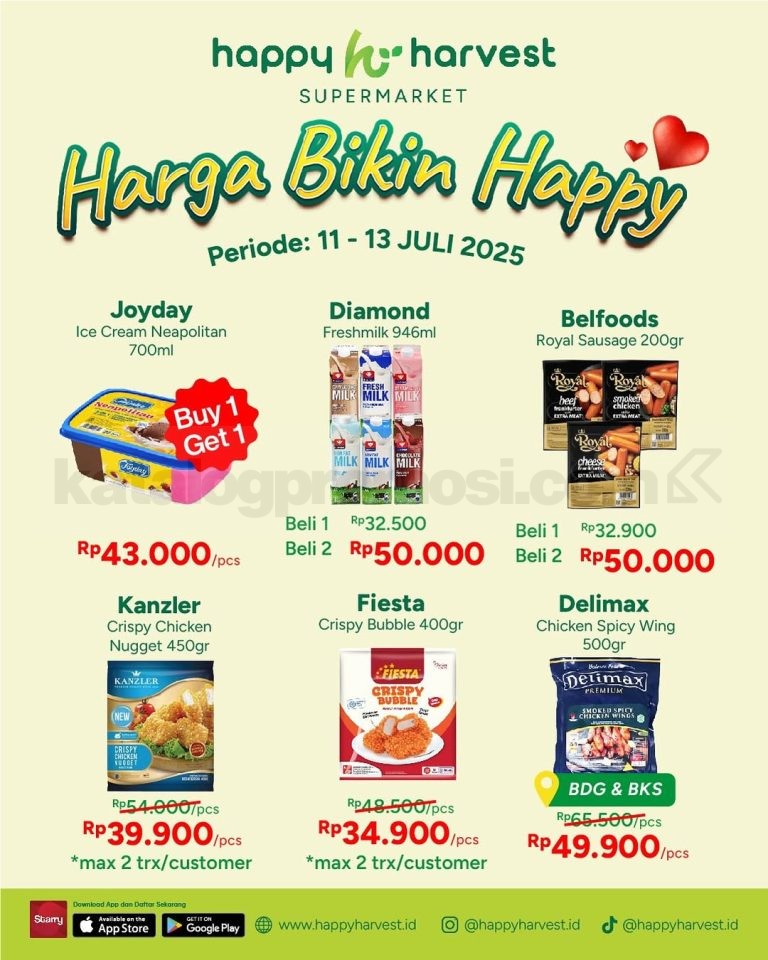 Promo Happy Harvest JSM Minggu ini 11–13 Juli 2025 • SoPasti.Com
