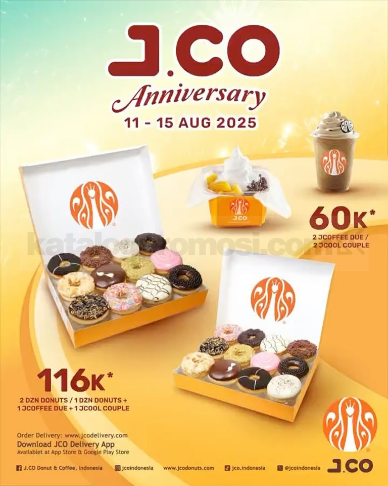 Promo JCO Anniversary 20th Paket Donat dan Minuman Mulai Rp60.000 ...