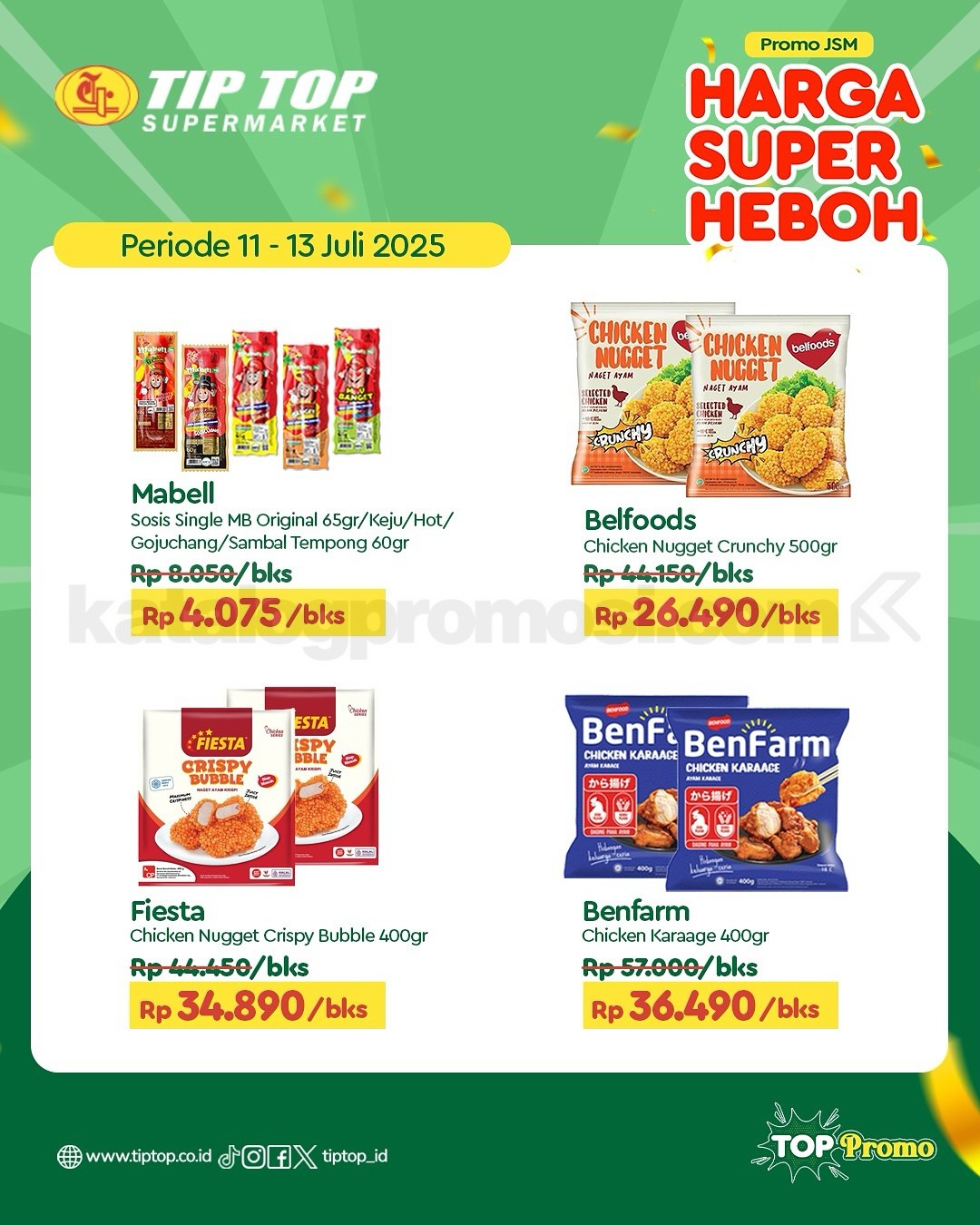 Promo JSM TIP TOP Supermarket Minggu ini 11-13 JULI 2025