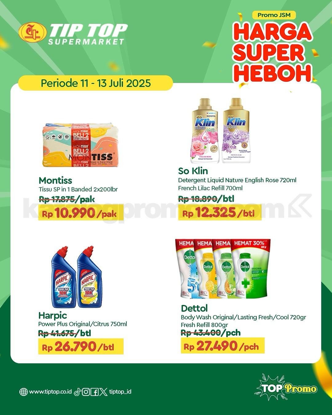 Promo JSM TIP TOP Supermarket Minggu ini 11-13 JULI 2025