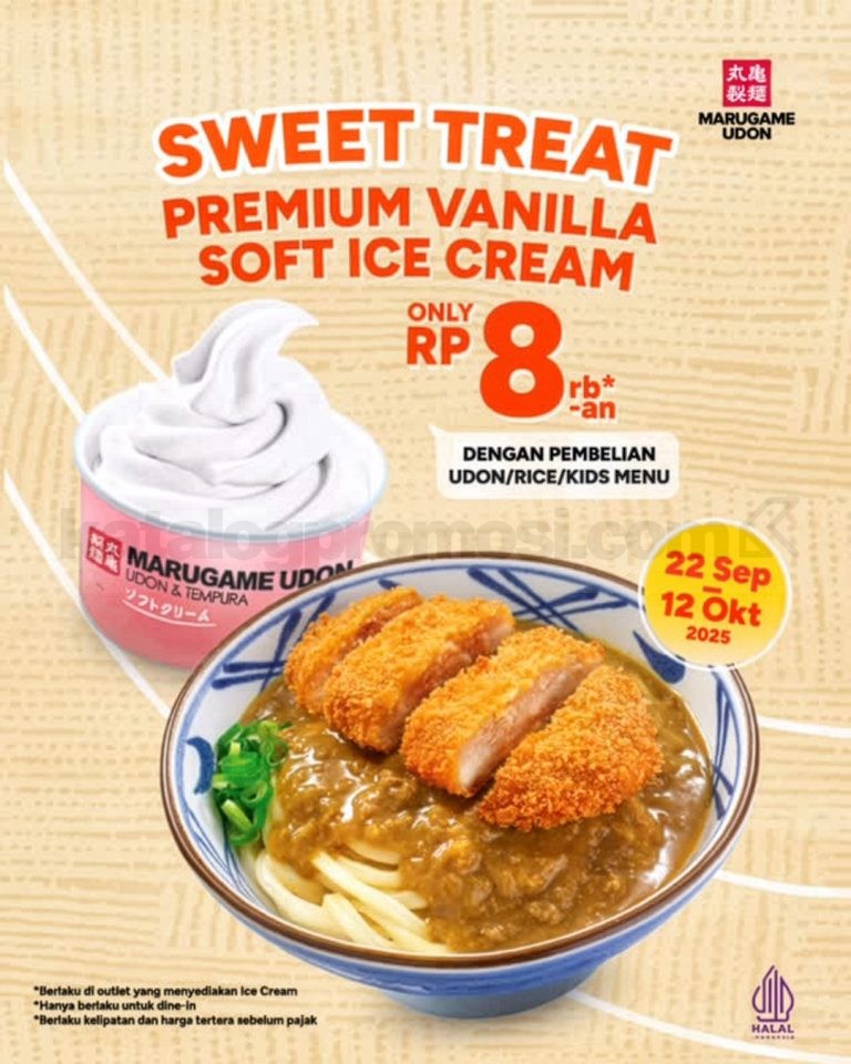 Promo Marugame Udon Sweet Treat Ice Cream Rp8.000 • SoPasti.Com
