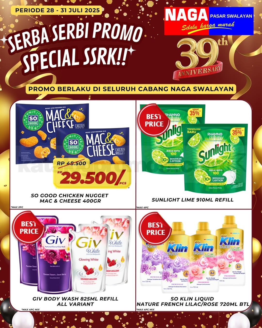 Promo Naga Swalayan WEEKDAY 28-31 JULI 2025 • SoPasti.Com