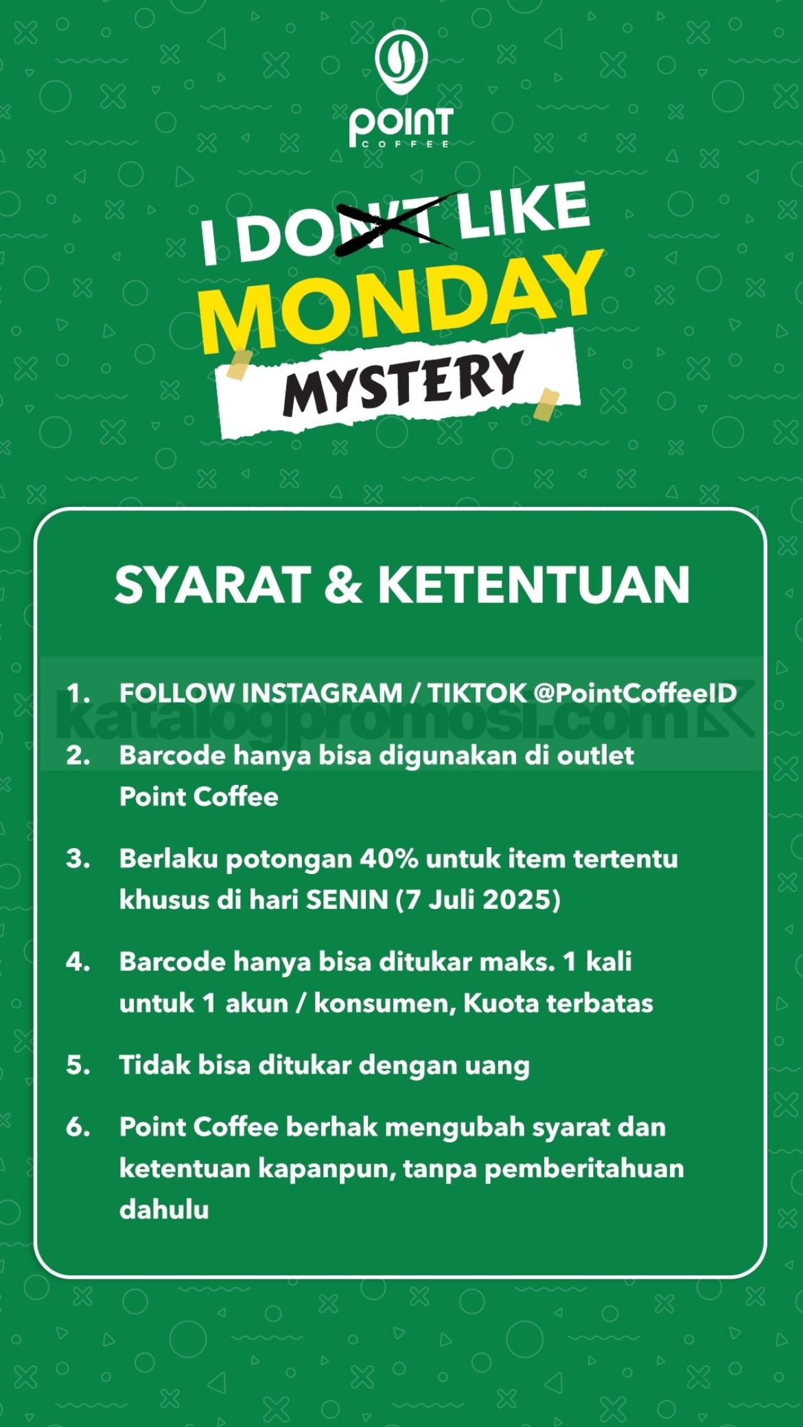 Promo POINT COFFEE I LIKE MONDAY Harga Spesial untuk Minuman Pilihan