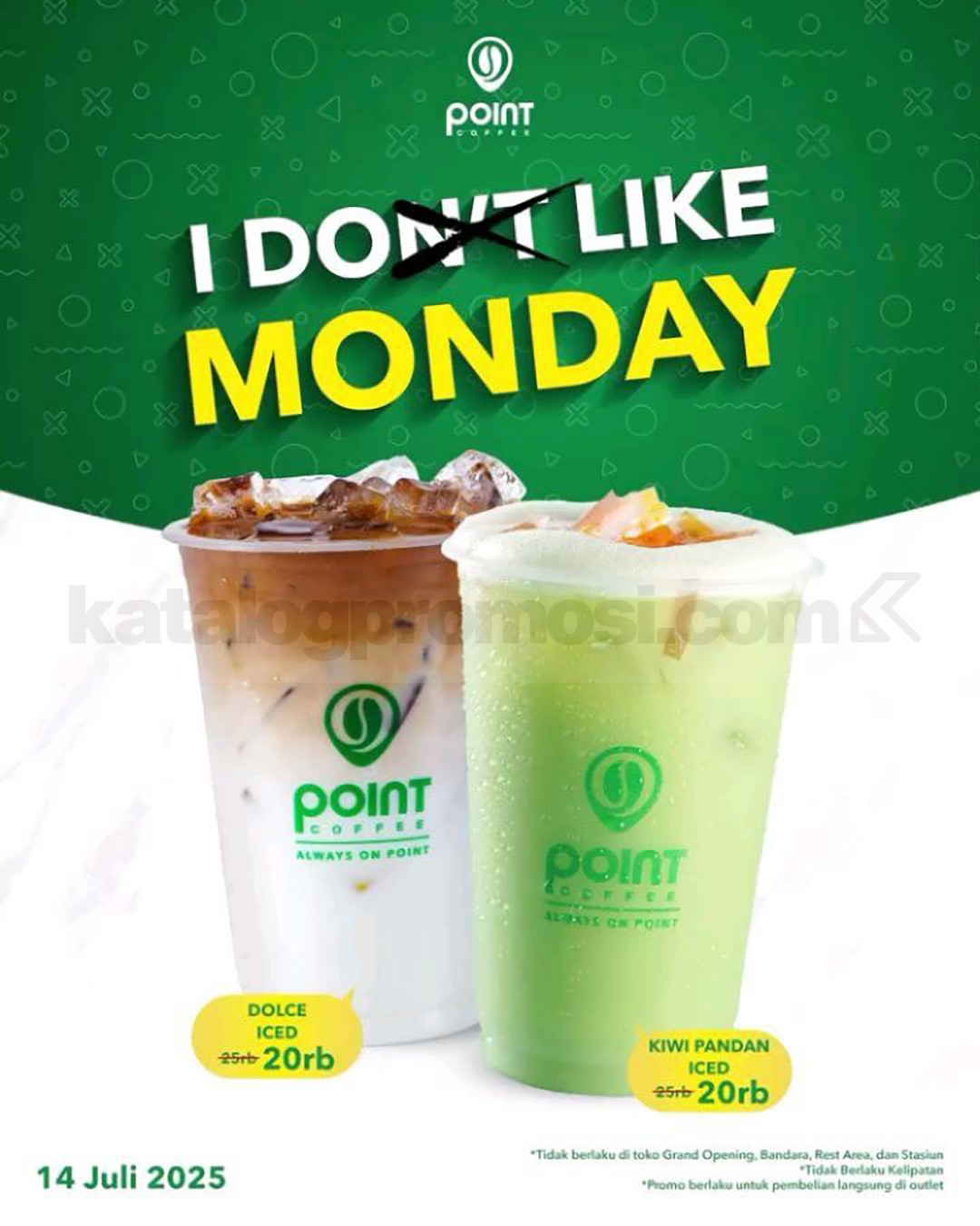 Promo POINT COFFEE I LIKE MONDAY Harga Spesial untuk Minuman Pilihan