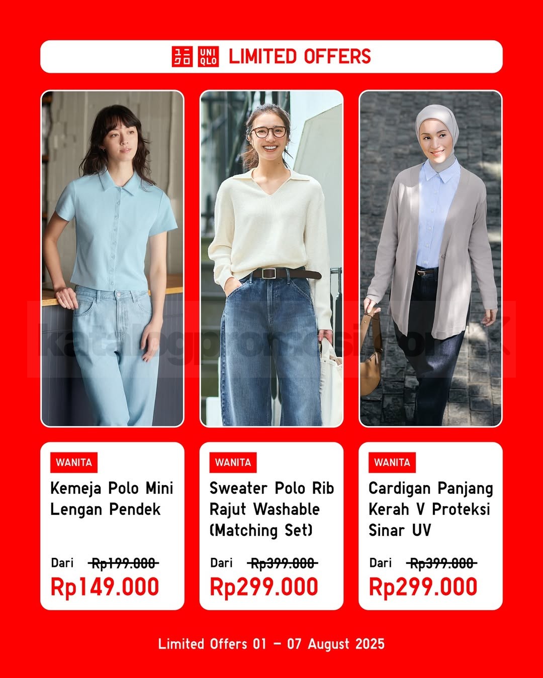 Promo UNIQLO Limited Offers 01-07 Agustus 2025 • SoPasti.Com
