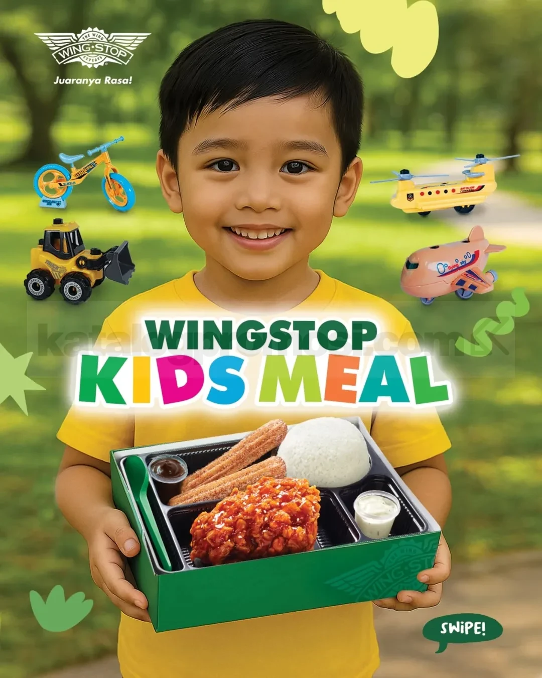 Promo WINGSTOP Kids Meal Gratis Mainan Build ‘n Drive