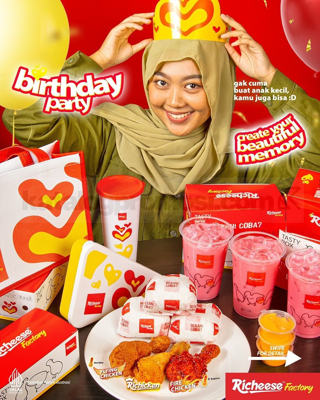 Promo Richeese Factory Birthday Party mulai Rp. 800Ribuan untuk 20 ...