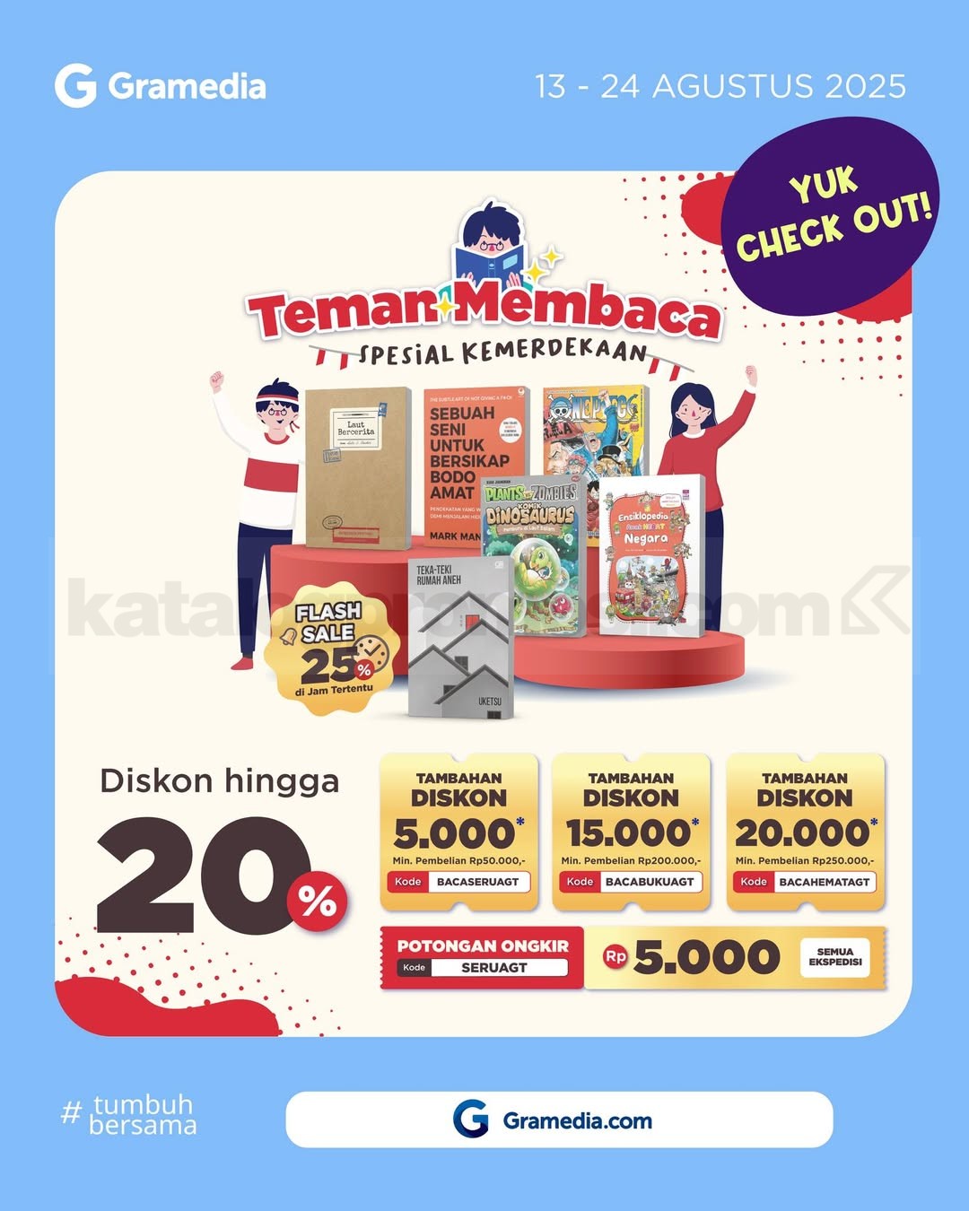 Promo Gramedia Teman Membaca Spesial Kemerdekaan Diskon hingga 20% ...