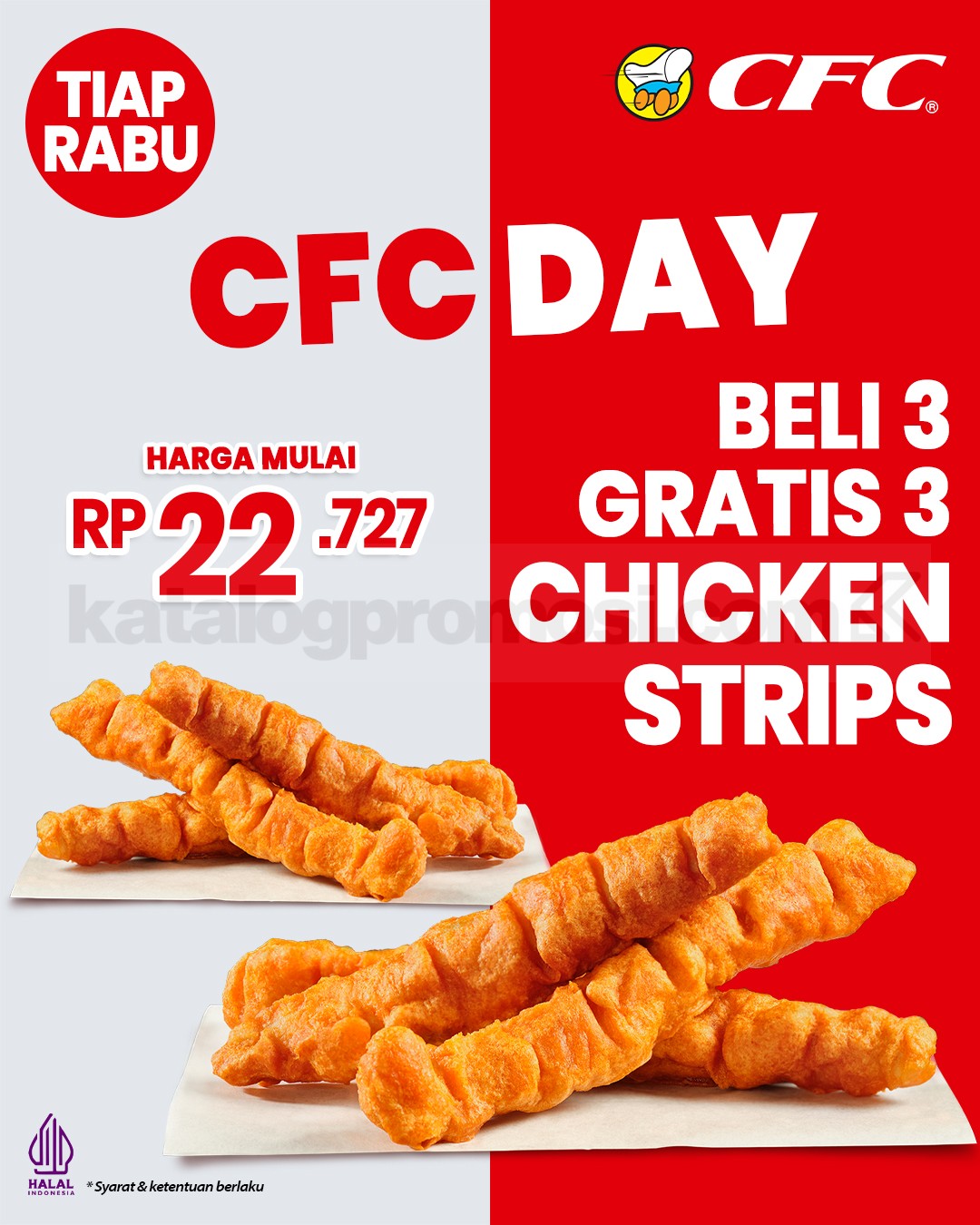 Promo CFC Day Beli 3 Gratis 3 Chicken Strips • SoPasti.Com