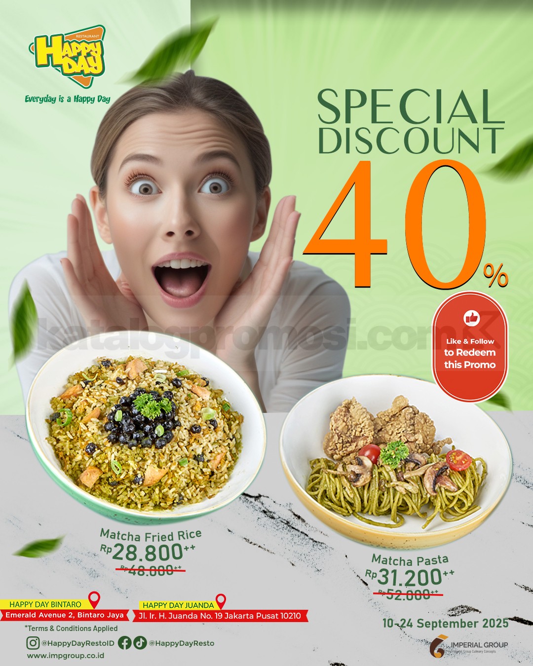 Promo Happy Day Spesial Diskon 40% untuk Matcha Series