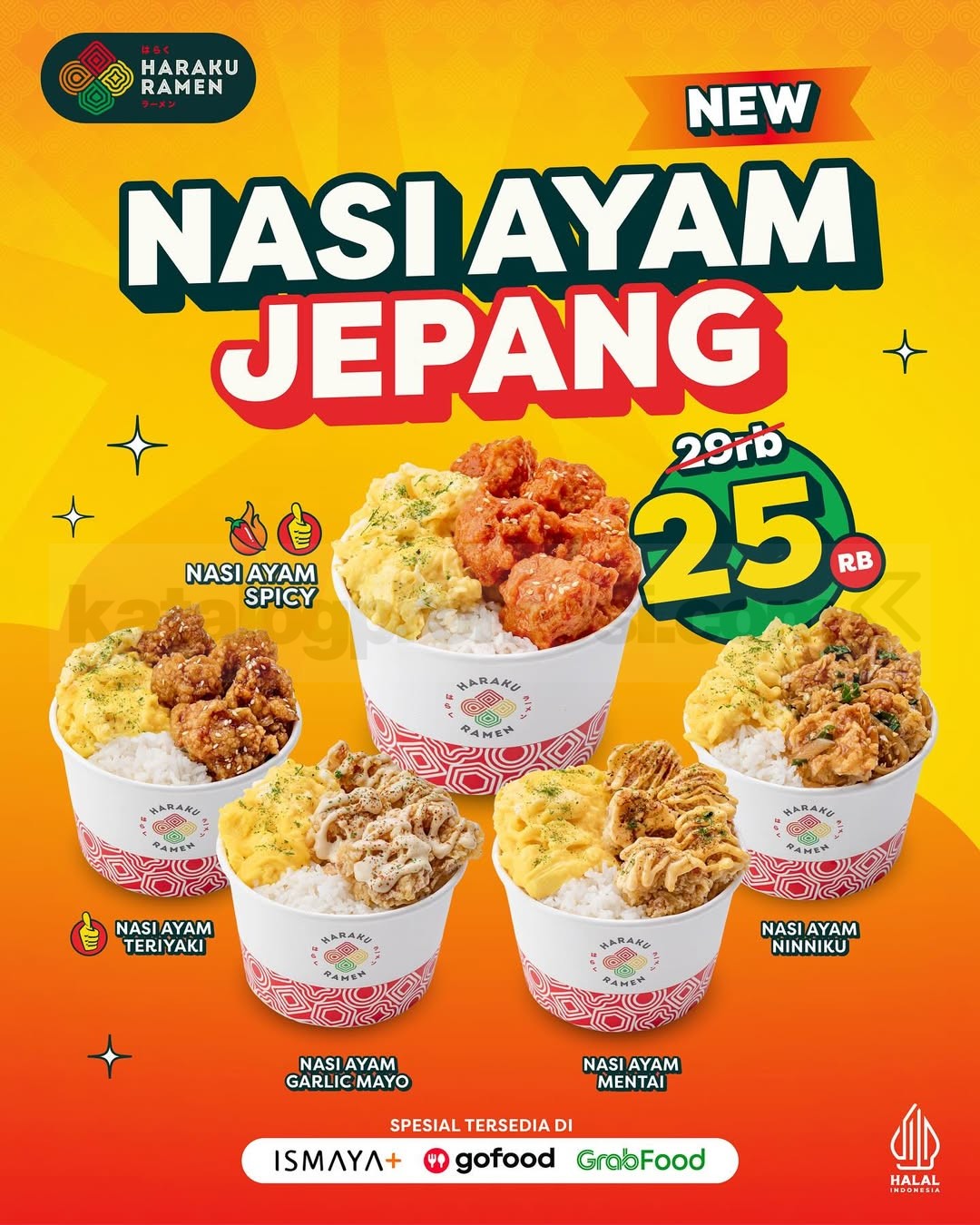Promo Haraku Ramen Menu Baru Nasi Ayam Jepang cuma Rp25RB