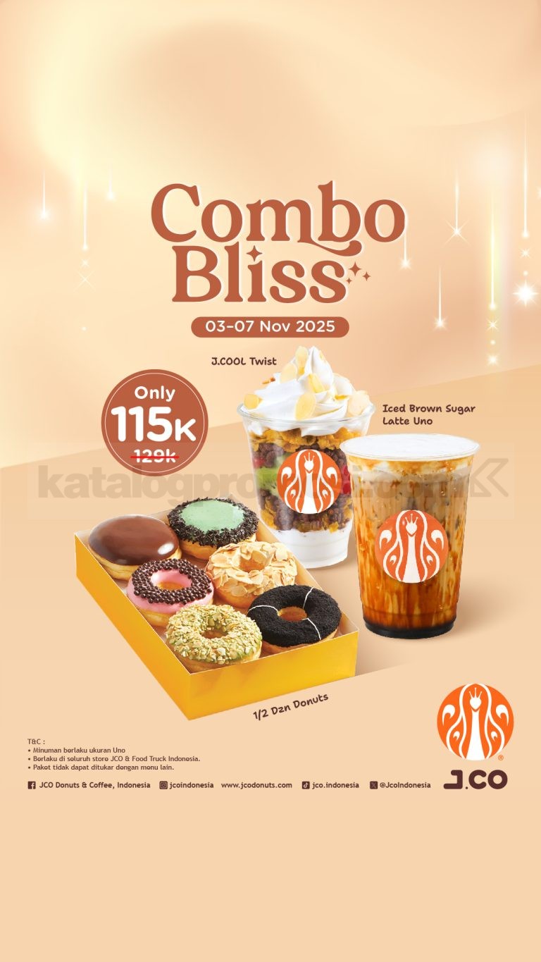 Promo JCO COMBO BLISS Paket Donuts + Jcool Twist + Iced Brown Sugar ...
