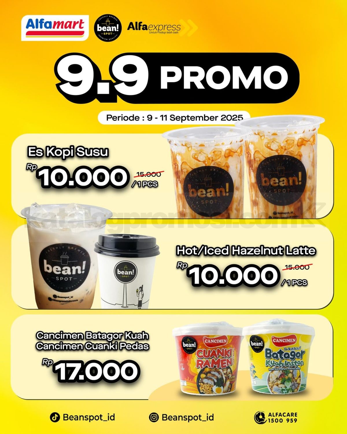 Promo Beanspot 9.9 Es Kopi & Cancimen mulai Rp10 ribu • SoPasti.Com