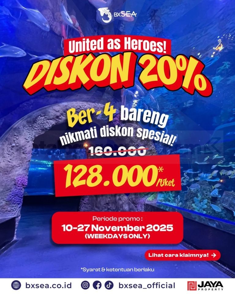 Promo BXSea United As Heroes Diskon 20% untuk 4 Tiket