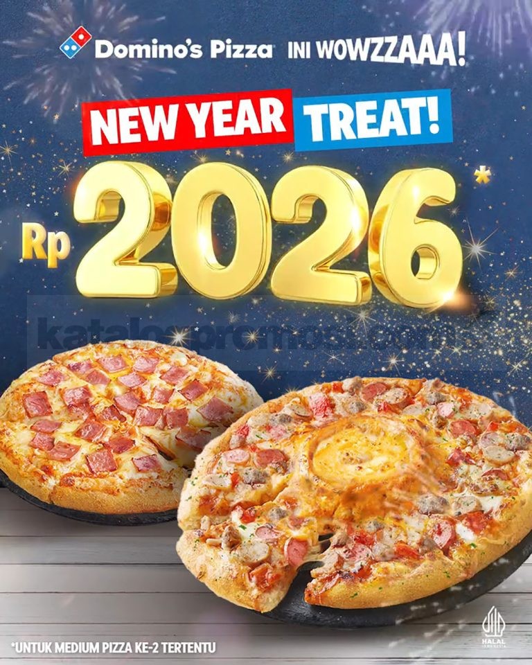 Promo Domino’s Pizza Tahun Baru Medium Pizza Rp. 2.026