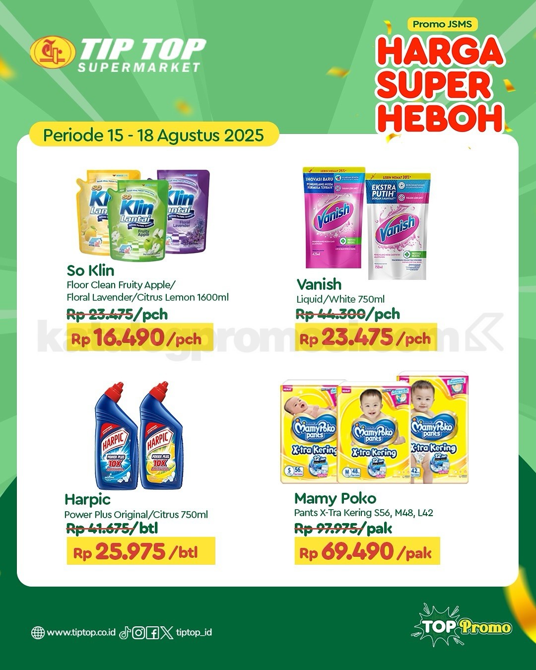 Promo JSM TIP TOP Supermarket Minggu ini 15-18 AGUSTUS 2025