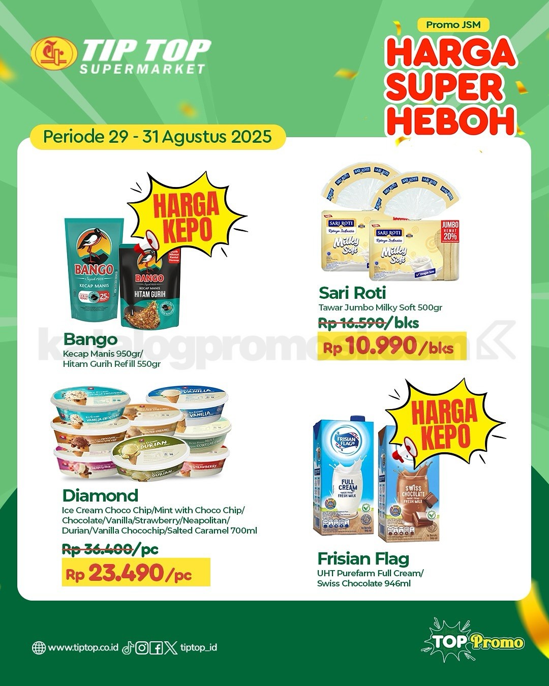 Promo JSM TIP TOP Supermarket Minggu ini 29-31 Agustus 2025 • SoPasti.Com