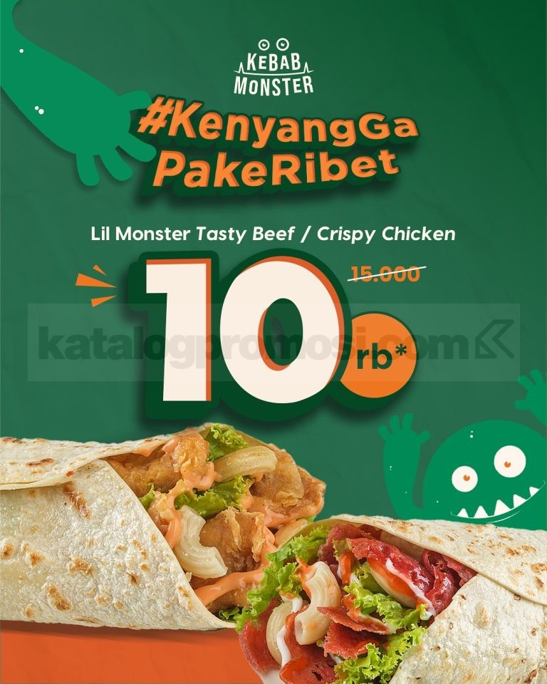 Promo Kebab Monster 10.10 Big Sale Kebab Rp. 10.000