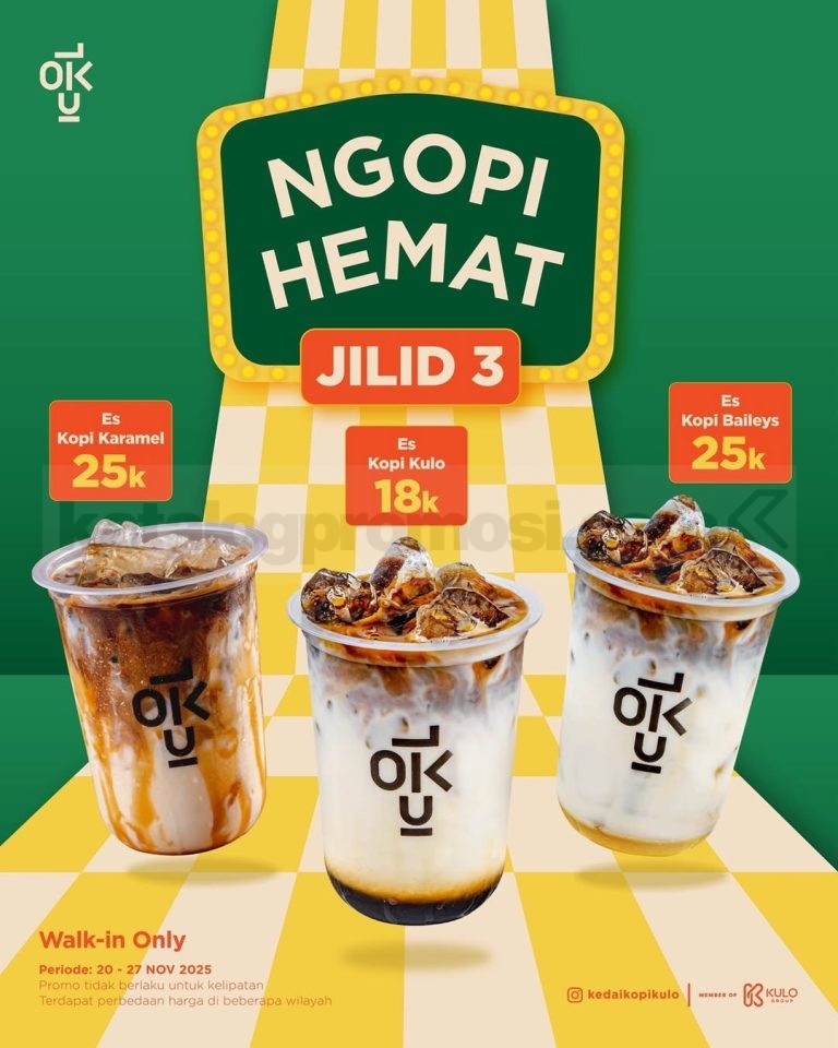 Promo Kedai Kopi Kulo Menu Favorit Mulai Rp.18.000