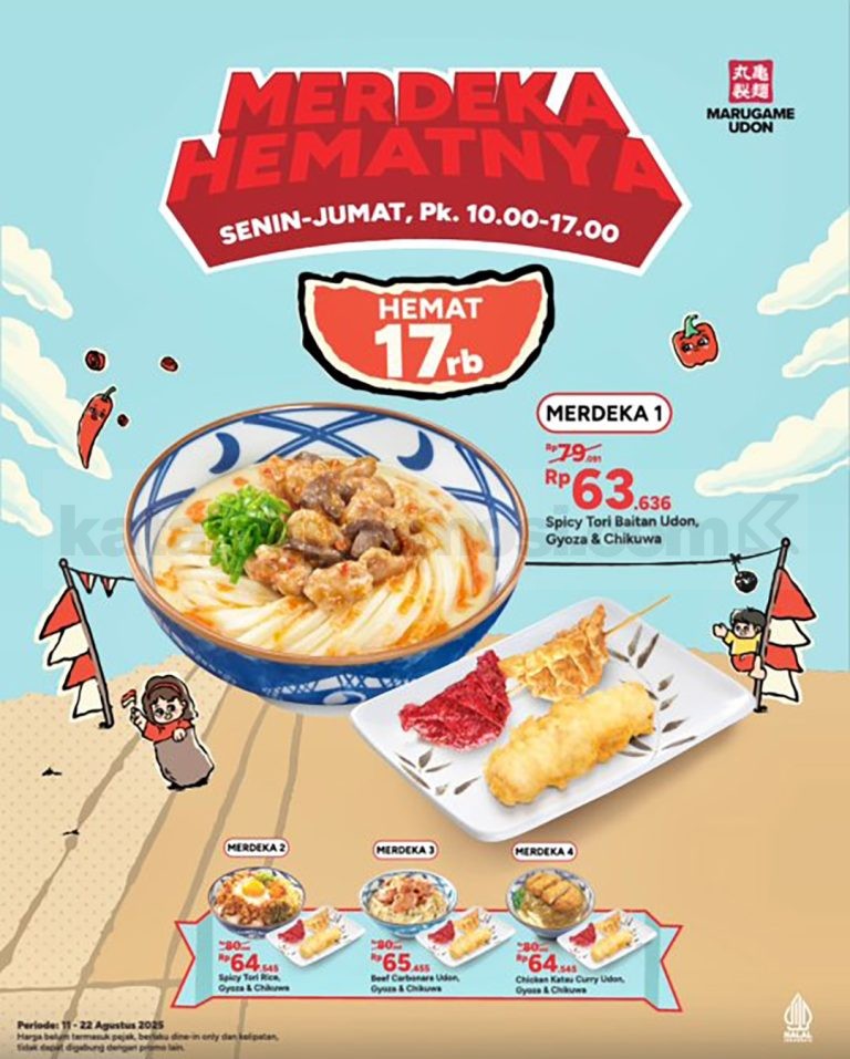 Promo Marugame Udon Paket Merdeka mulai 63 Ribuan