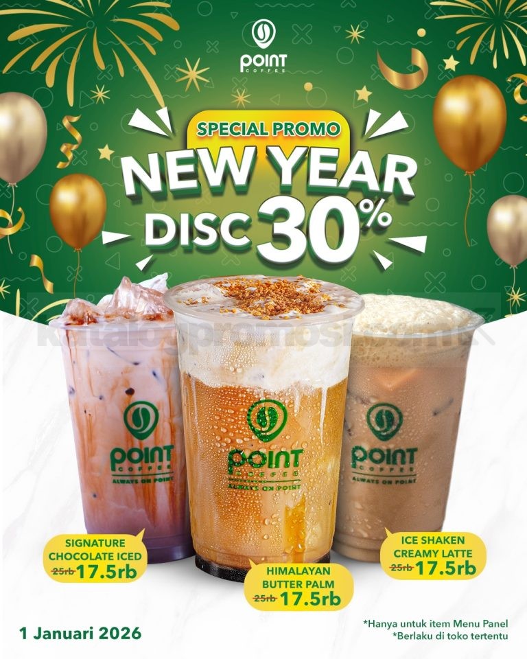 Promo POINT COFFEE Special Promo New Year Diskon 30%