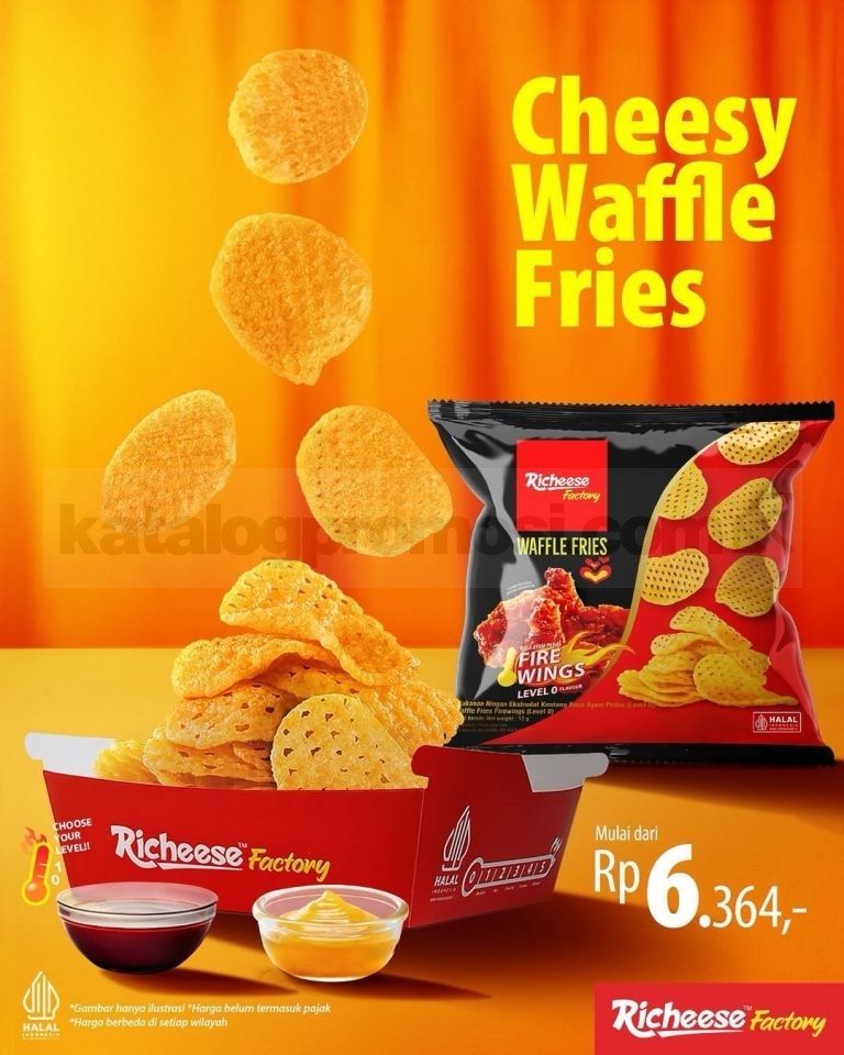 Promo Richeese Factory Cheesy Waffle Fries mulai dari Rp 6.364