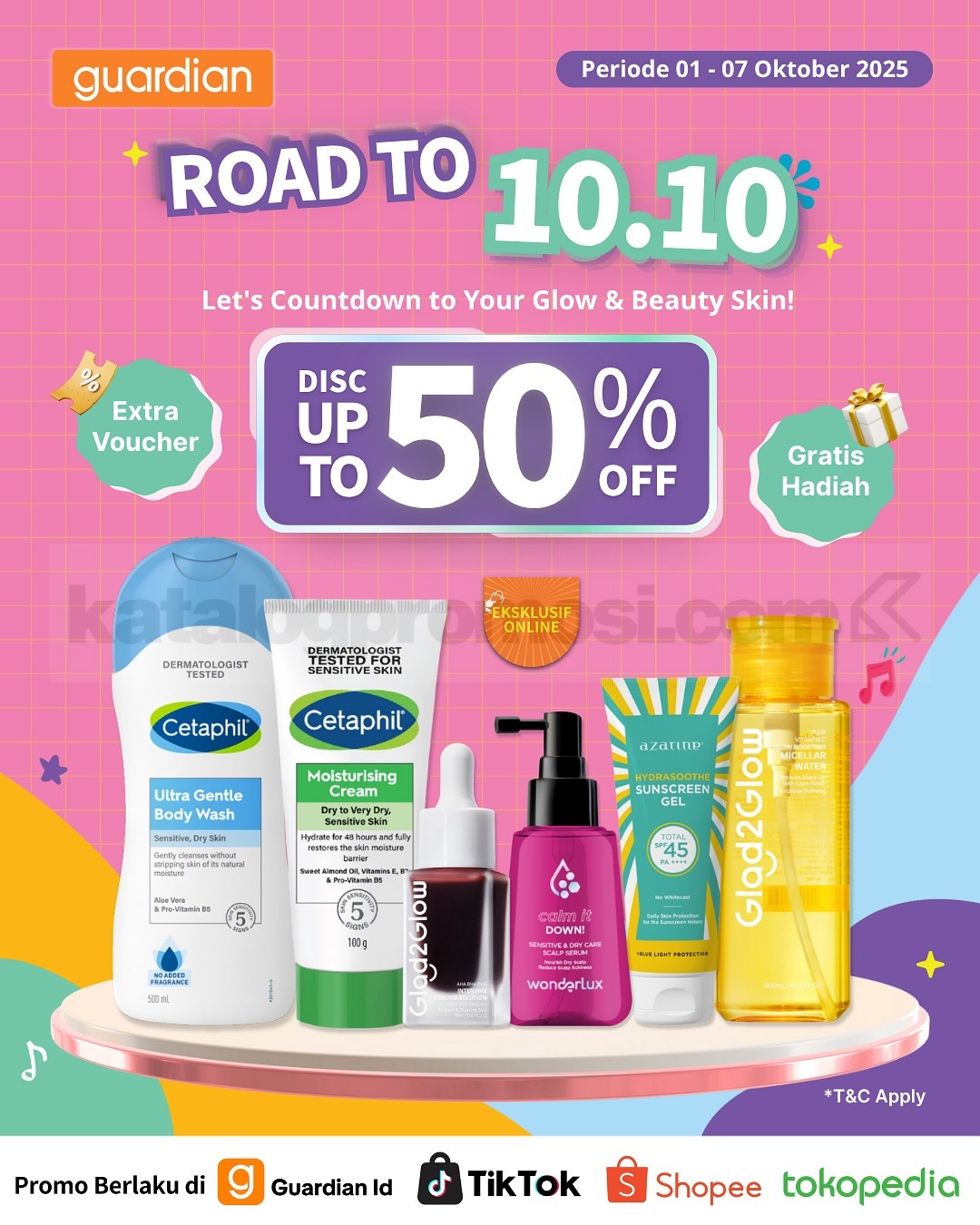 Promo Guardian 10.10 Diskon hingga 50% dan Hadiah Gratis + Extra Voucher