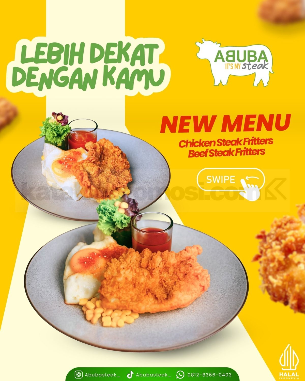 Promo Abuba Steak NEW! Chicken & Beef Fritters mulai Rp30 Ribuan