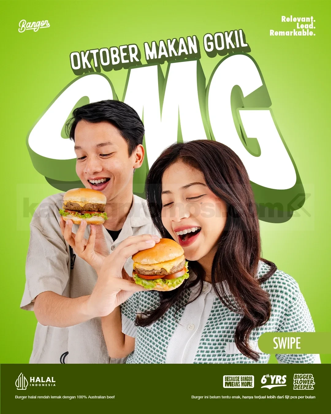 Promo Burger Bangor OMG Oktober Makan Gokil mulai Rp56.000