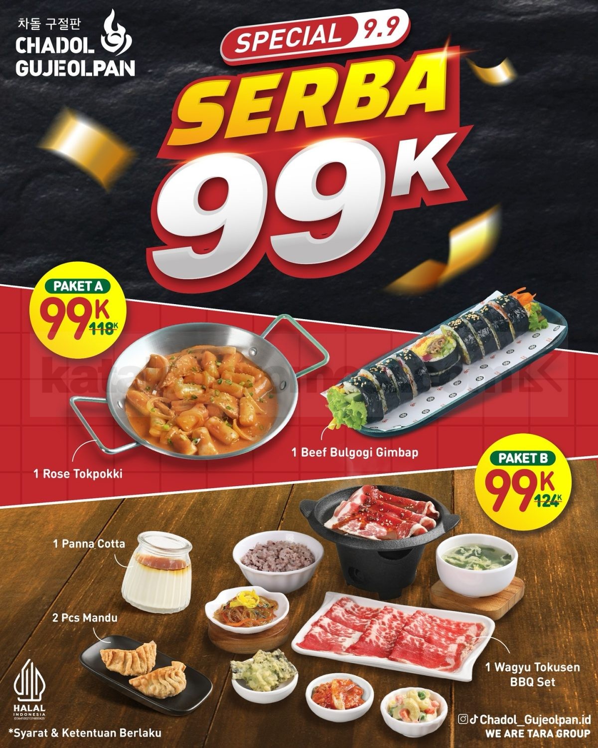 Promo Chadol Gujeolpan Spesial 9.9 Paket Hemat Serba Rp. 99.000