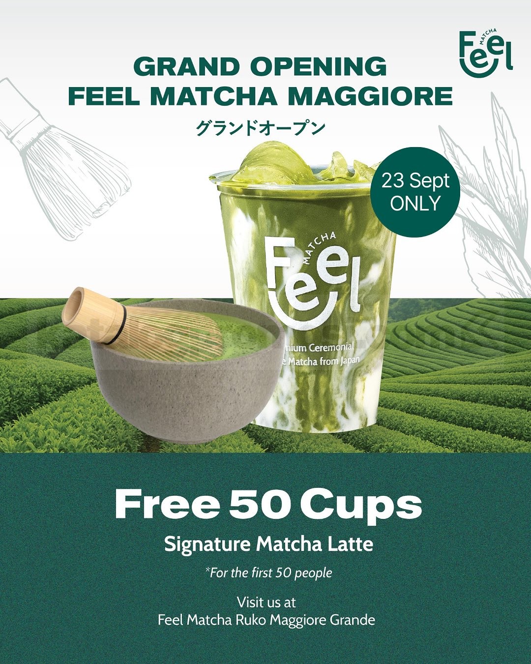 Promo Grand Opening Feel Matcha Maggiore Serpong Buy 1 Get 1