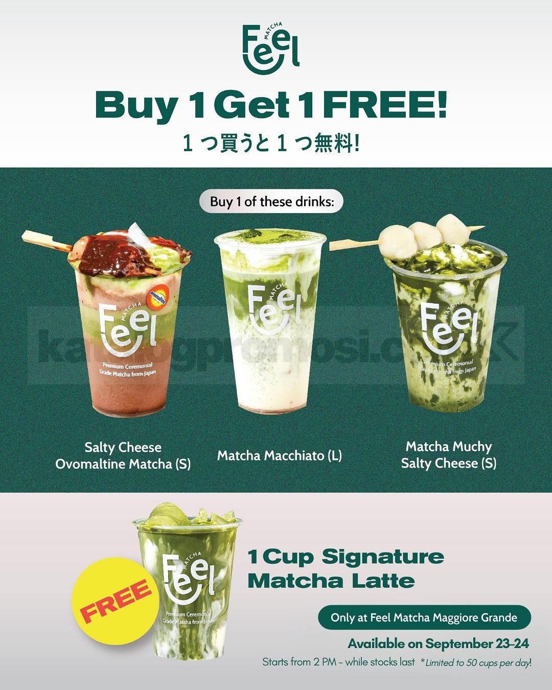 Promo Grand Opening Feel Matcha Maggiore Serpong Buy 1 Get 1