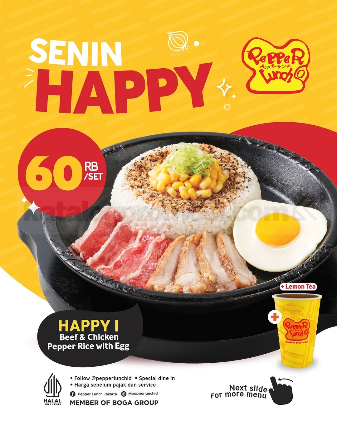 Promo Pepper Lunch Senin Happy Serba Rp60.000 • SoPasti.Com