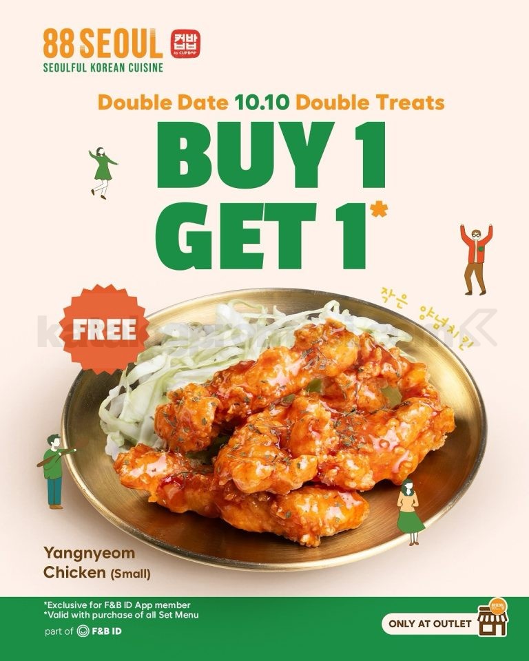 Promo 88 SEOUL DOUBLE DATE 10.10 BUY 1 GET 1