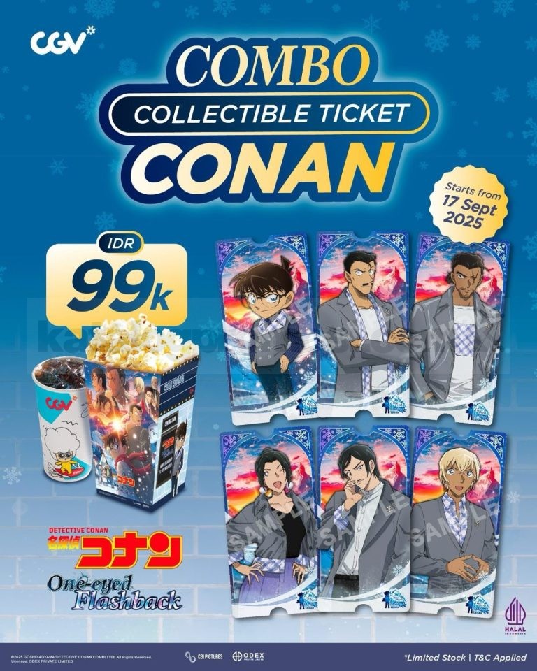Promo CGV Detective Conan Collectible Ticket Combo Rp99.000