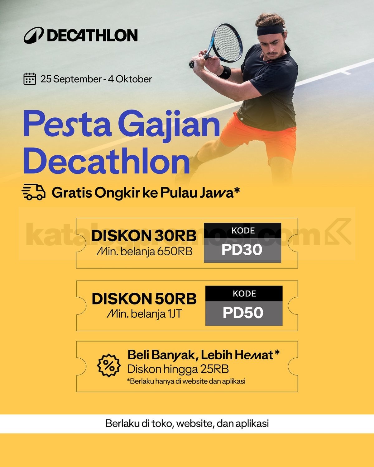 Promo Decathlon Pesta Gajian Diskon hingga Rp50.000