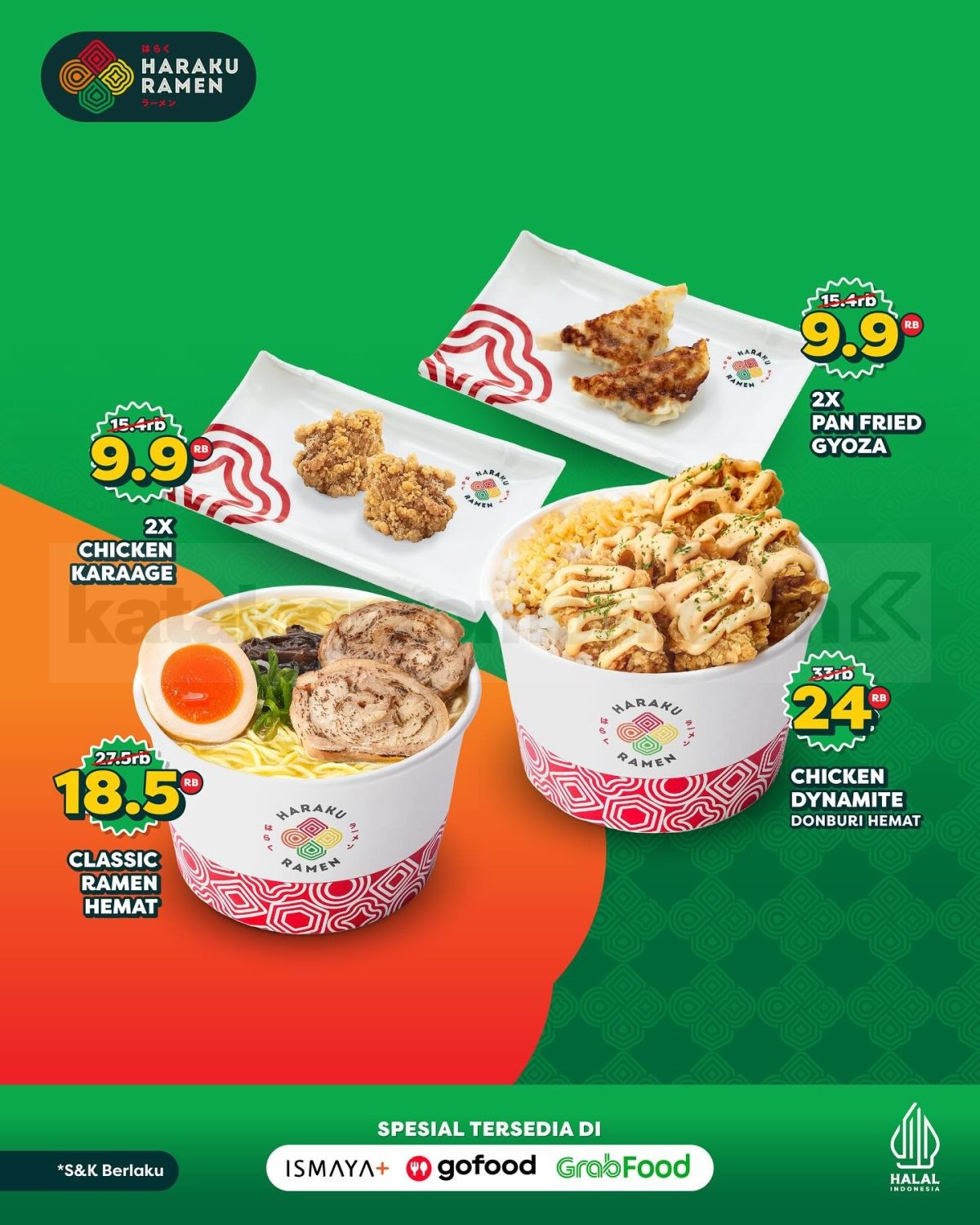 Promo Haraku Ramen 9.9 Menu Hemat Mulai Rp9.900