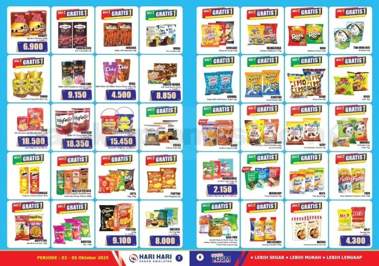 Promo Hari Hari Pasar Swalayan Katalog 01-15 Oktober 2025 • SoPasti.Com