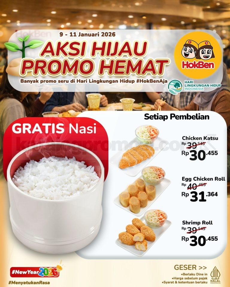 Promo HokBen Aksi Hijau Menu Pilihan mulai Rp. 15.455