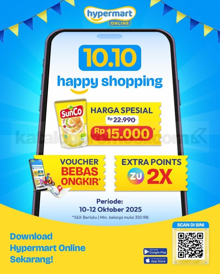 Promo Hypermart Online 10.10 Happy Shopping