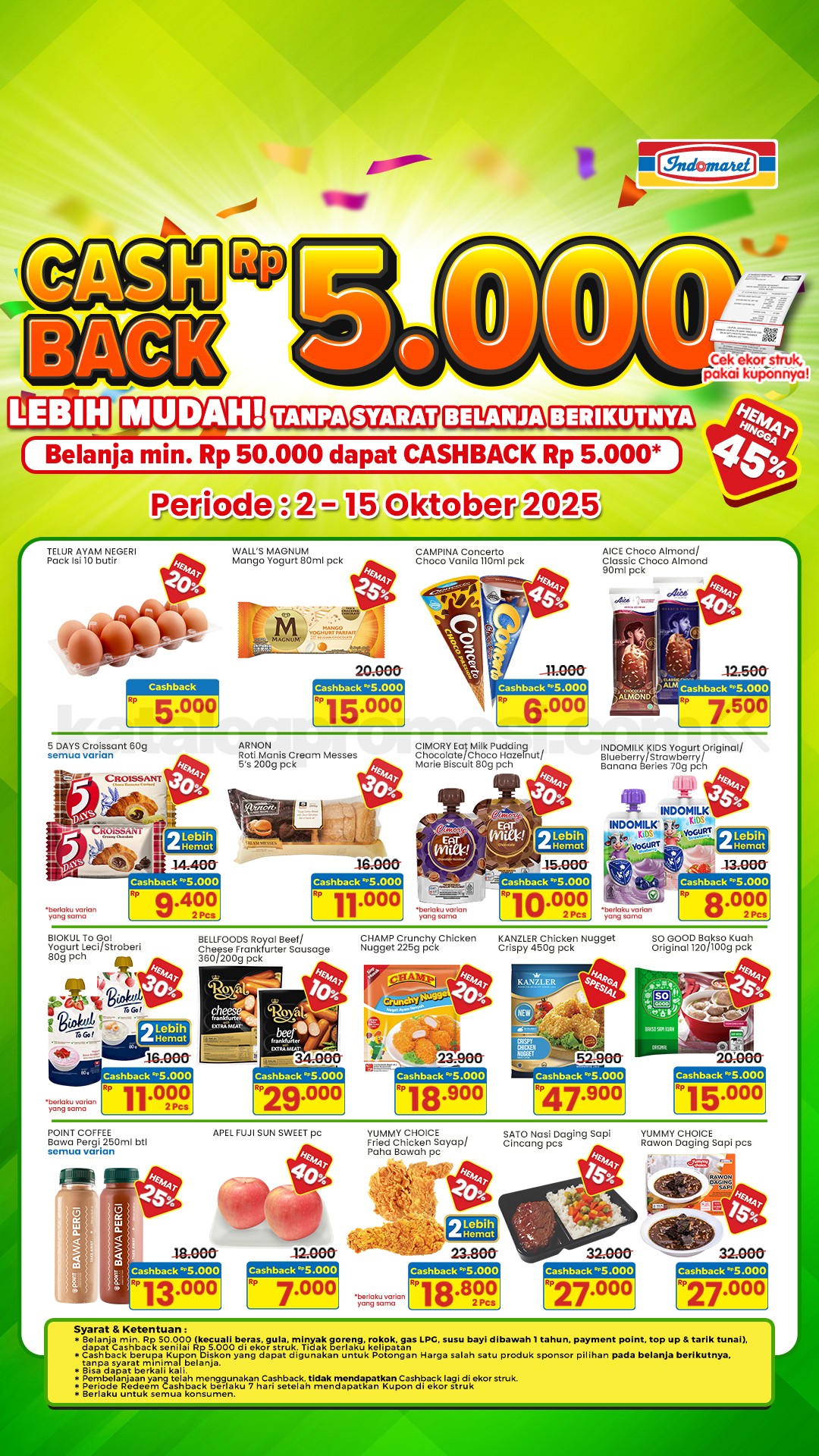 Promo Indomaret Cashback Rp. 5.000