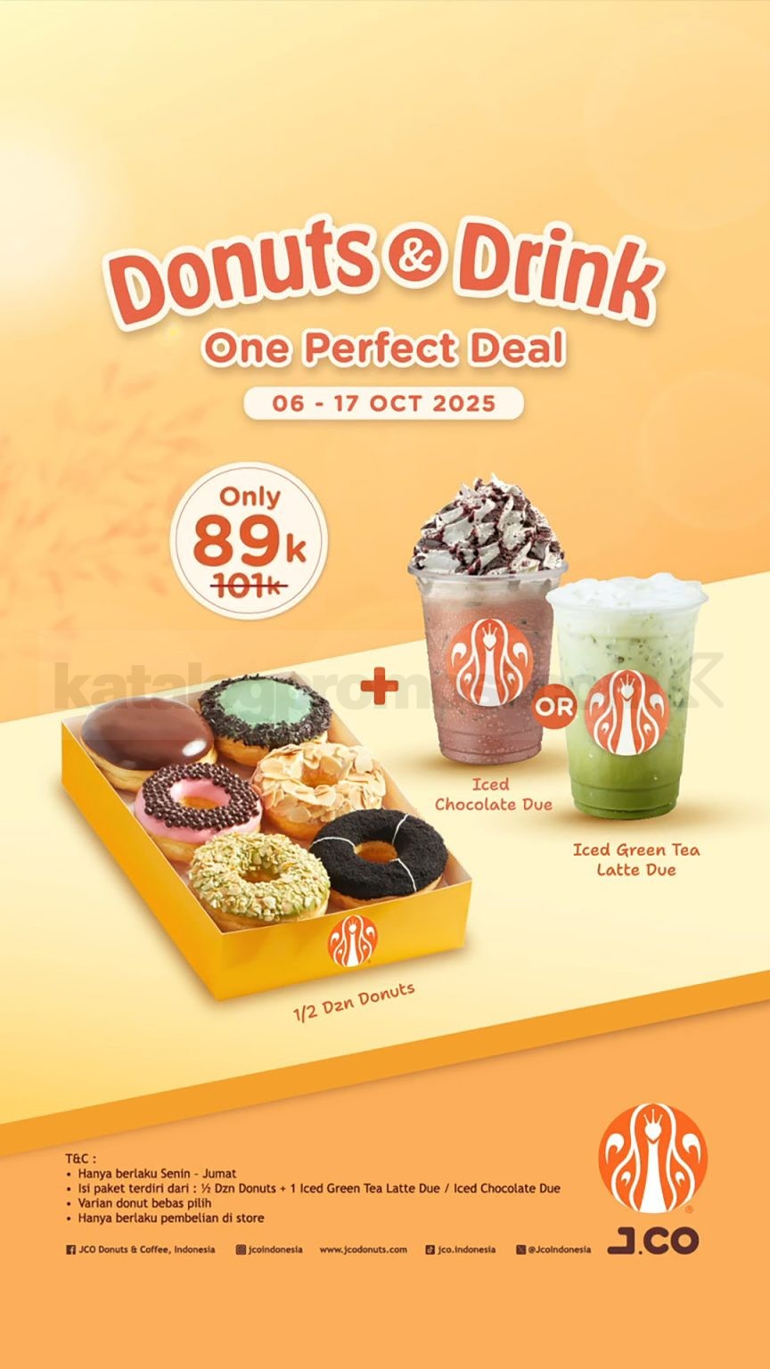 Promo JCO Donuts & Drink One Perfect Deal Mulai Rp. 89.000