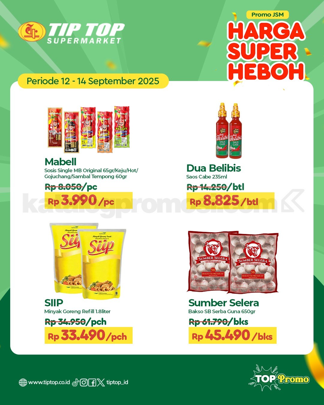 Promo JSM TIP TOP Supermarket Minggu ini 12-14 September 2025 • SoPasti.Com