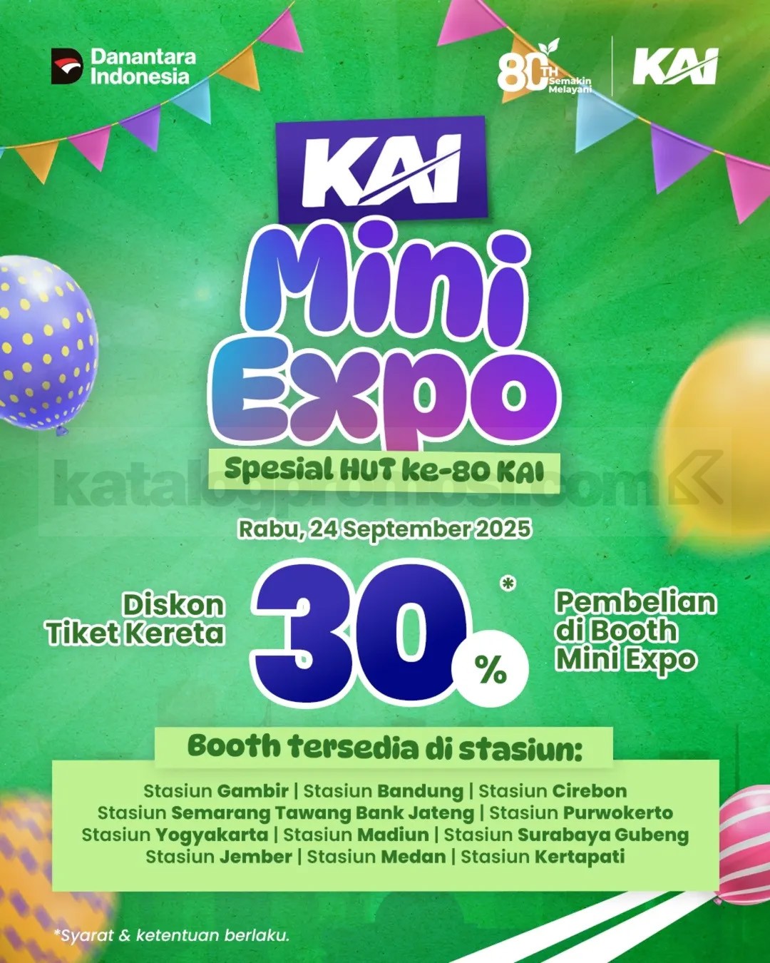 Promo KAI Birthday Sale HUT ke-80 Tiket Mulai Rp. 80.000