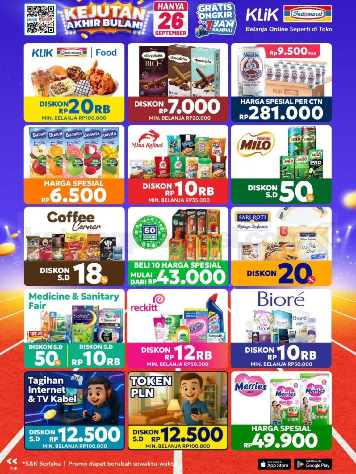 Promo Klik Indomaret Kejutan Akhir Bulan Diskon hingga 55% • SoPasti.Com