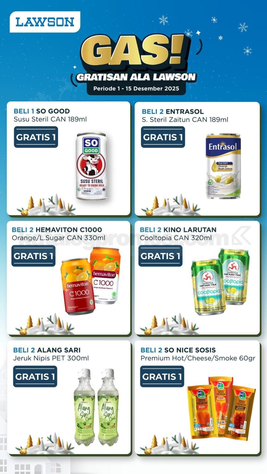 Promo LAWSON GAS! Gratisan ala Lawson 1-15 Desember