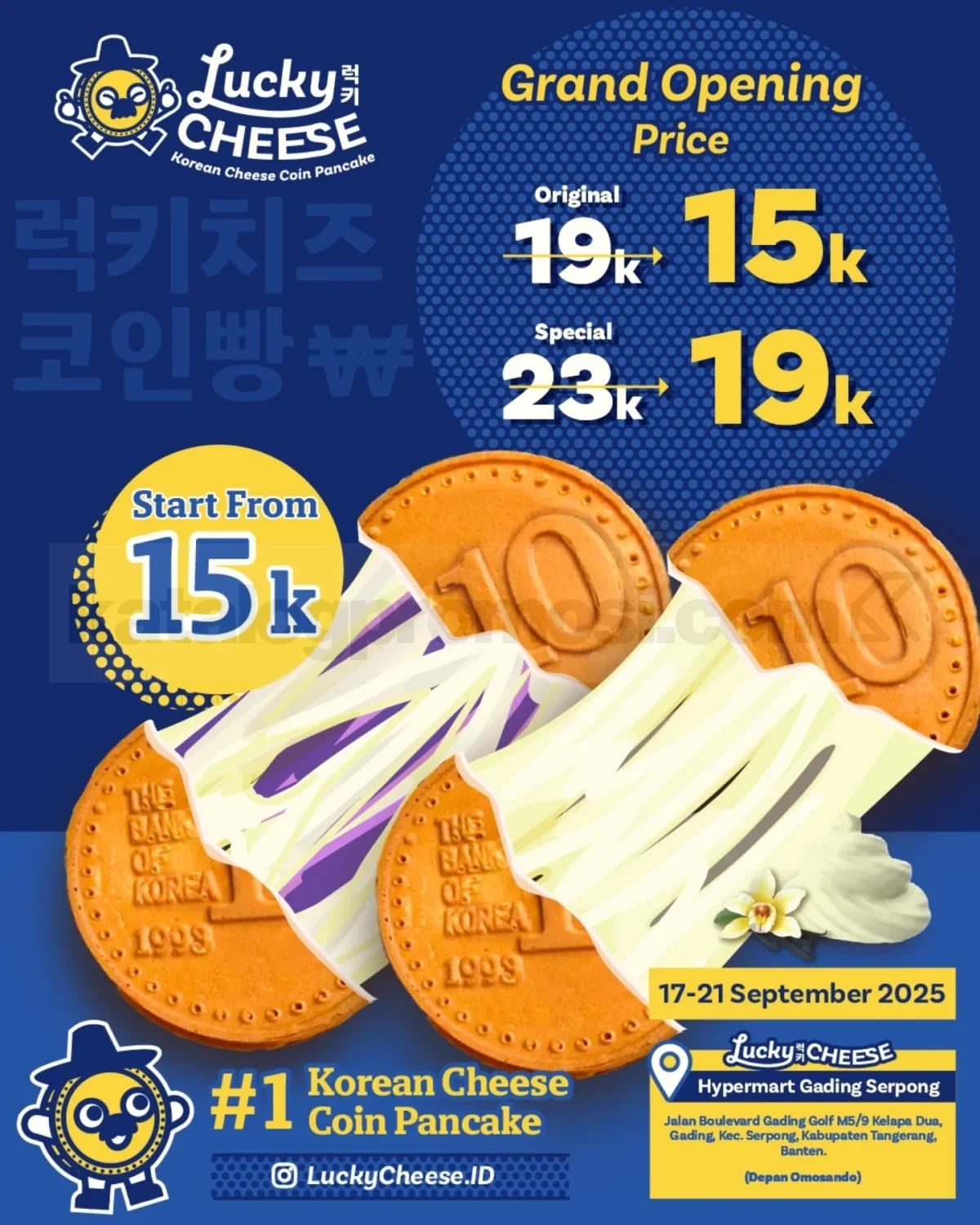 Promo Lucky Cheese Grand Opening Hypermart Gading Serpong Mulai Rp15.000