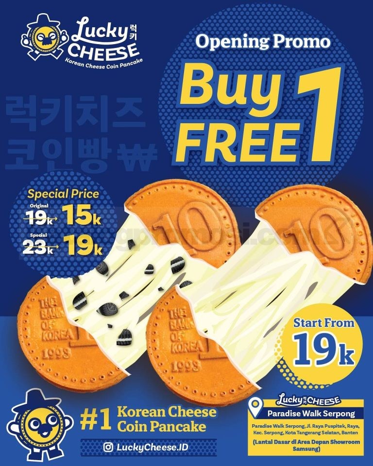 Promo Lucky Cheese Grand Opening Paradise Walk Serpong Beli 1 Gratis 1