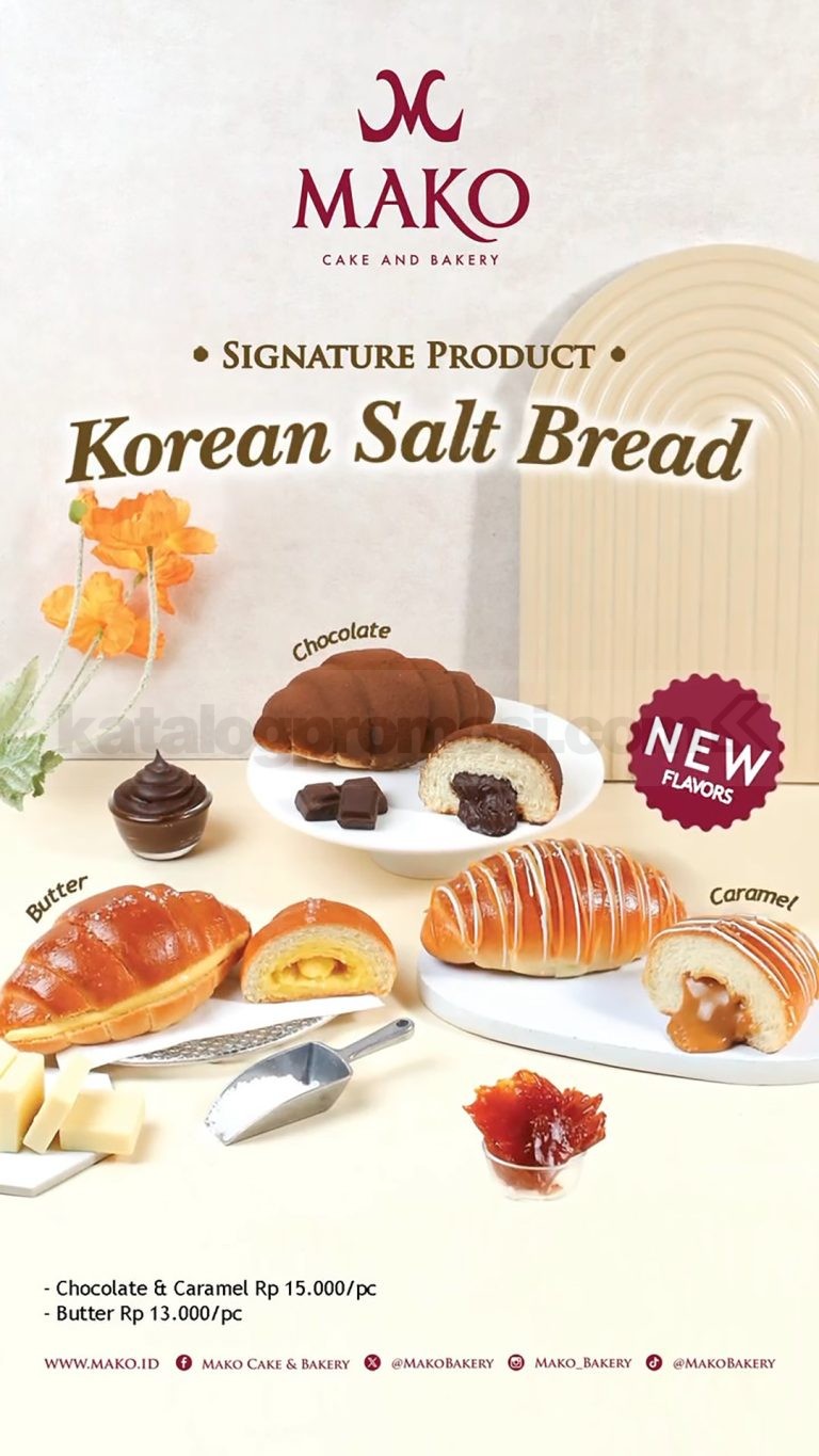 Promo MAKO NEW! Korean Salt Bread Chocolate & Caramel