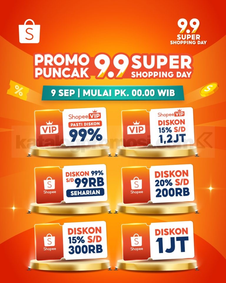 Promo Shopee 9.9 Super Shopping Day Diskon Hingga 99%